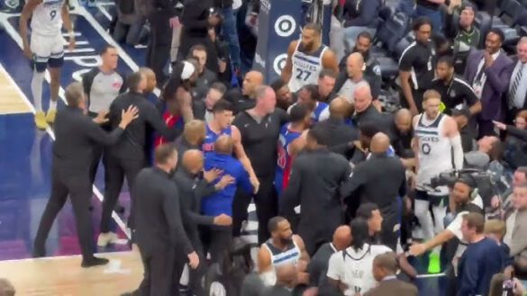 Seven Ejected In Pistons And Timberwolves' Bench-Clearing Brawl